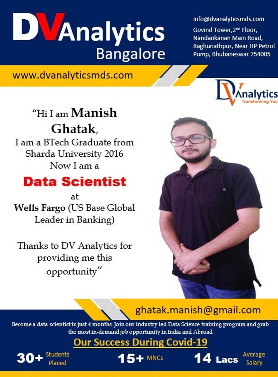 Best data science training institute in bhubaneswar | Dv Analytics
